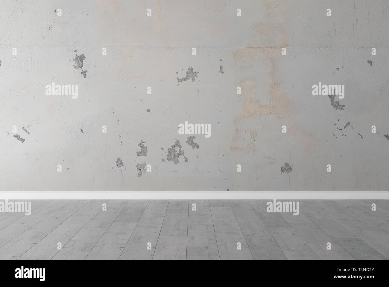 Rough aged wall in the interior. 3d rendering Stock Photo - Alamy