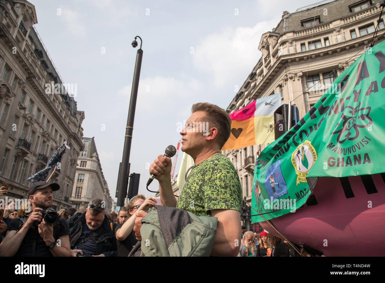 Oxford Circus, London, UK. 17 April 2019. Activists from Extinction ...