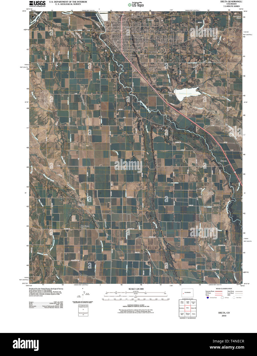 Delta colorado map hi-res stock photography and images - Alamy
