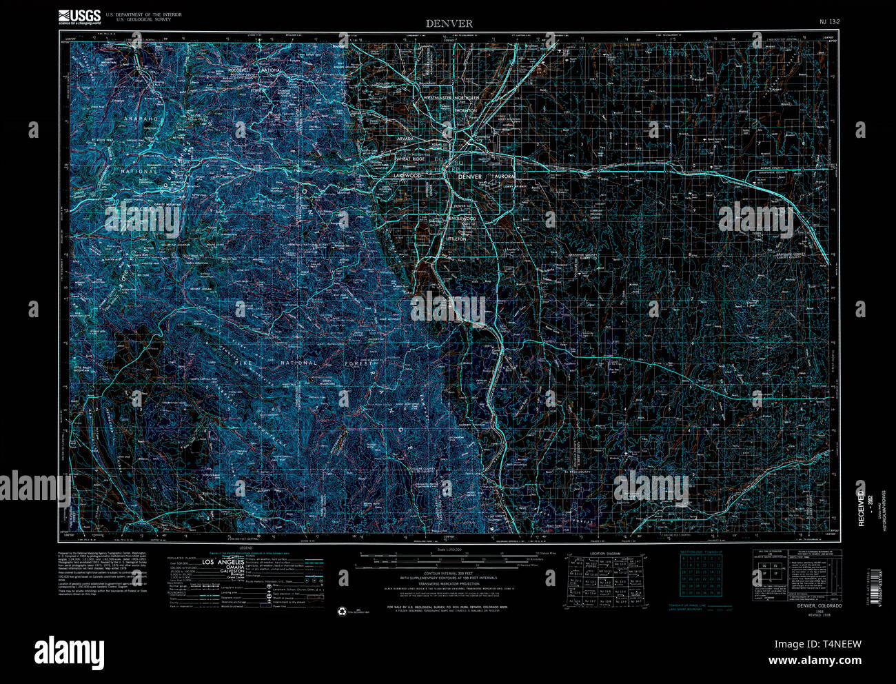 Denver map historical hi-res stock photography and images - Alamy