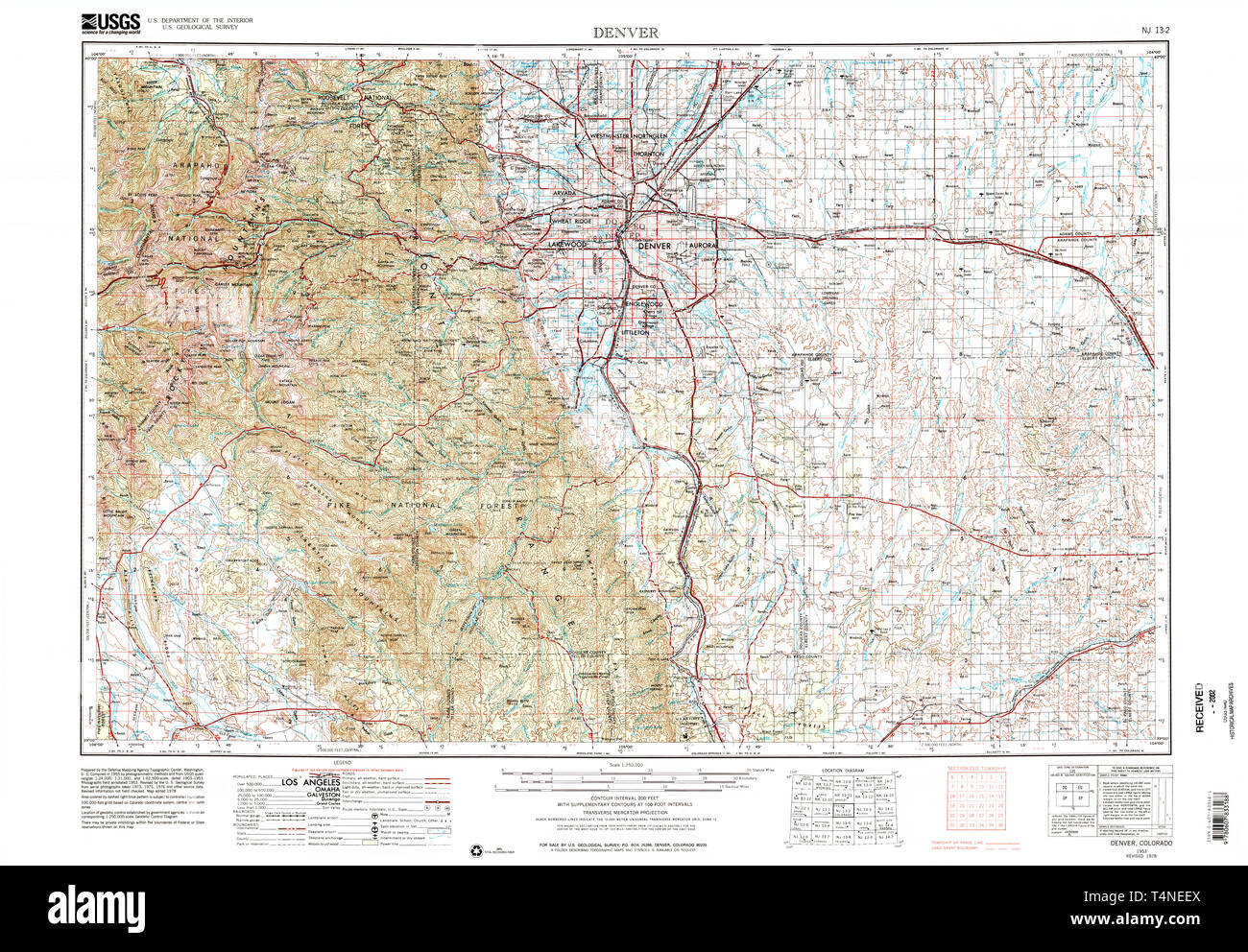 Denver map historical hi-res stock photography and images - Alamy