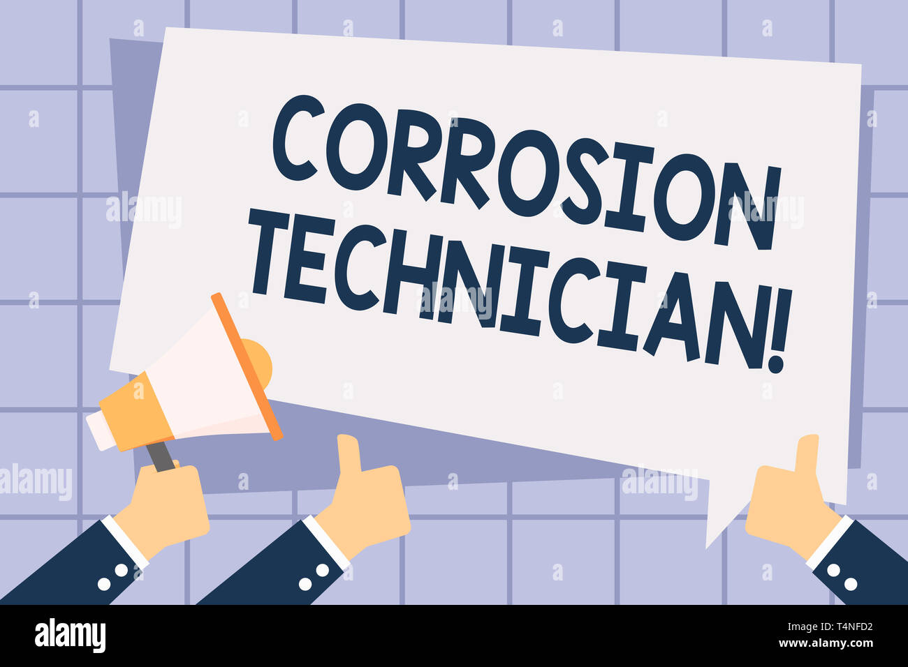 Writing note showing Corrosion Technician. Business concept for ...