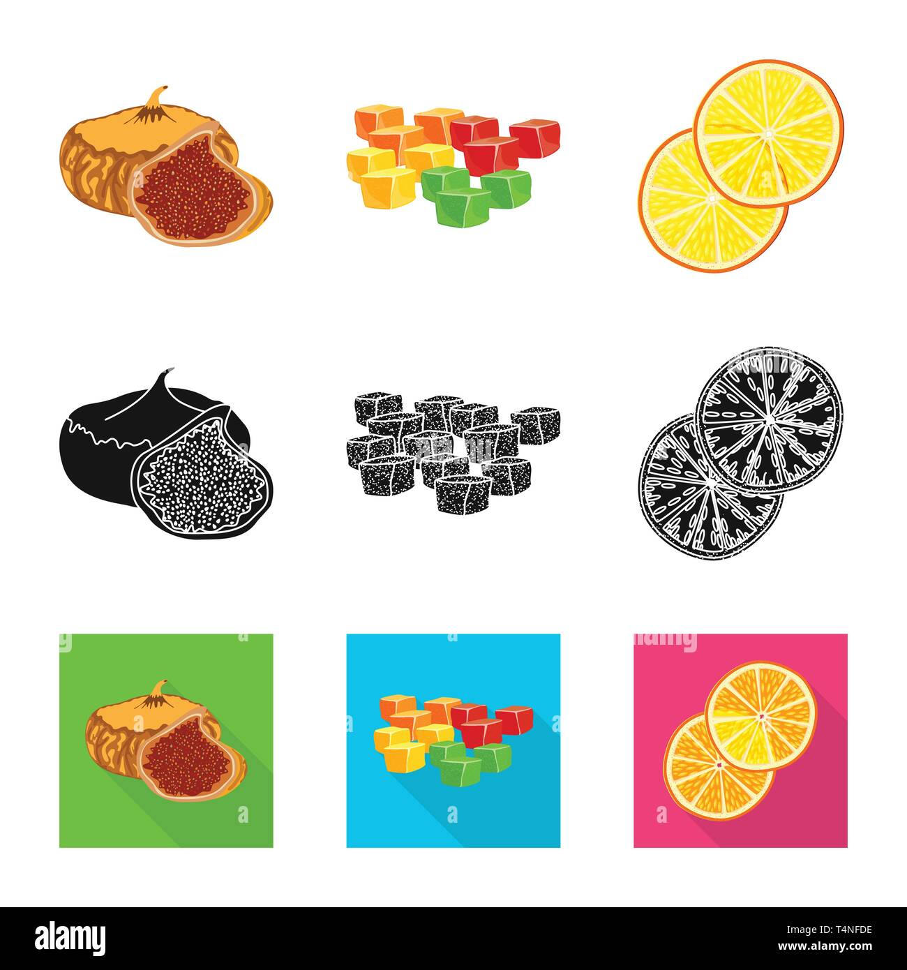 Vector design of food and raw symbol. Collection of food and nature ...