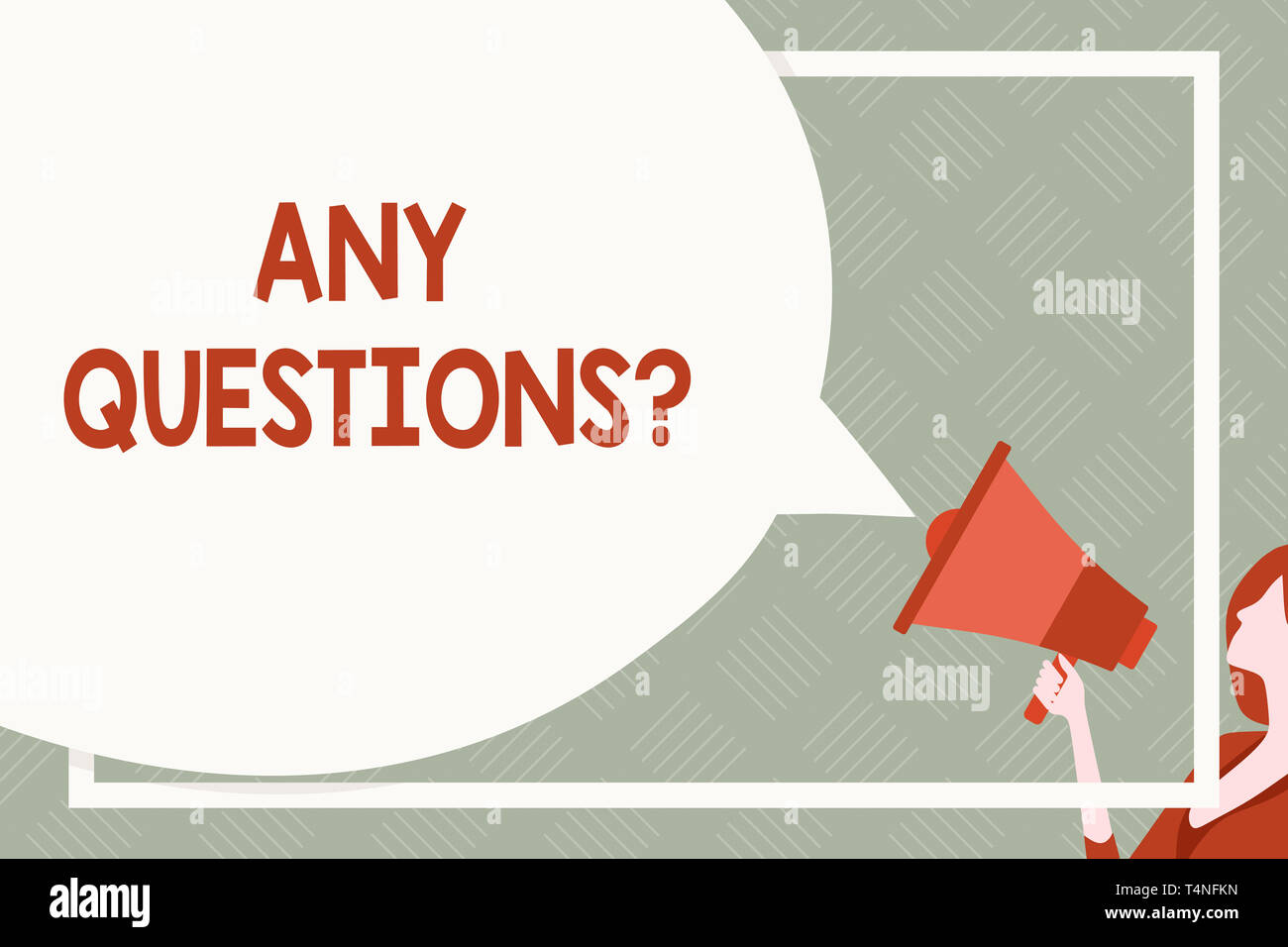 Text sign showing Any Questions Question. Business photo text you say ...