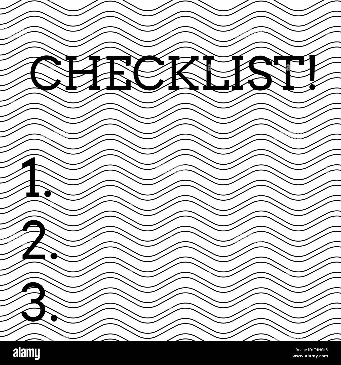 Check list things Black and White Stock Photos & Images - Alamy