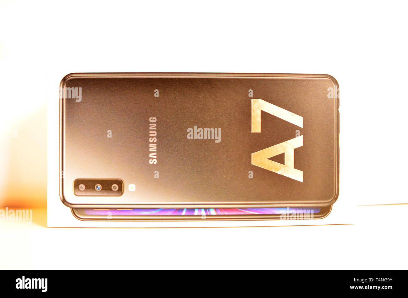 Samsung phone with its packaging hi-res stock photography and images ...