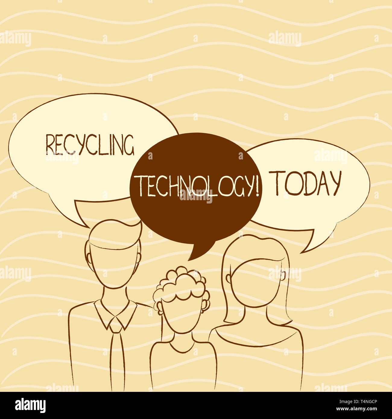 Writing note showing Recycling Technology. Business concept for the ...