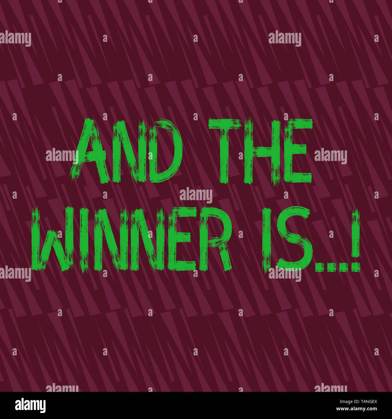 Conceptual hand writing showing And The Winner Is. Concept meaning ...