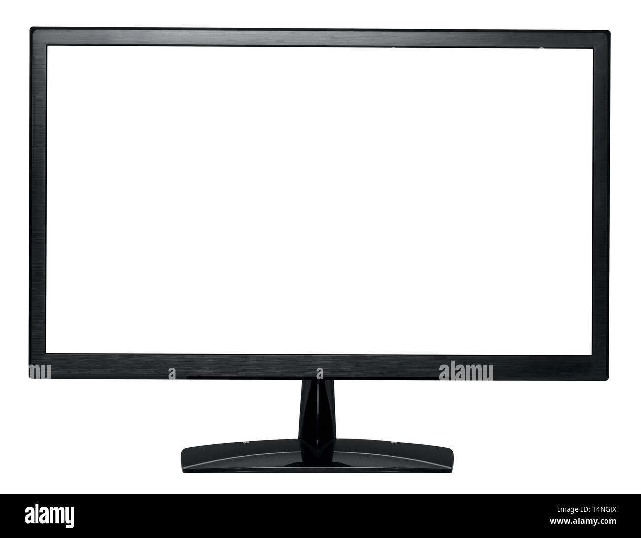 Computer monitor front view, blank widescreen lcd display isolated on ...