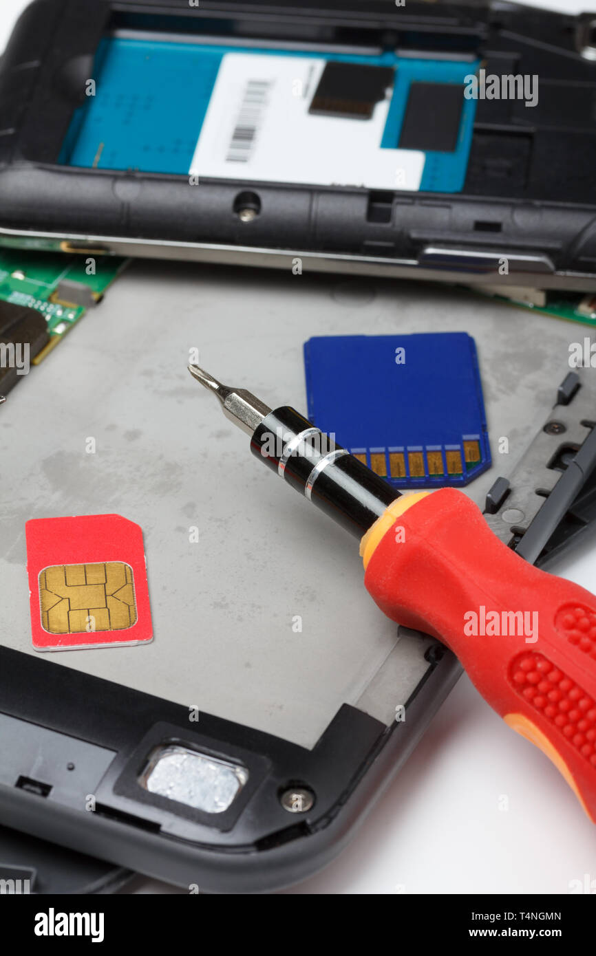 Mobile phone repair close-up Stock Photo - Alamy