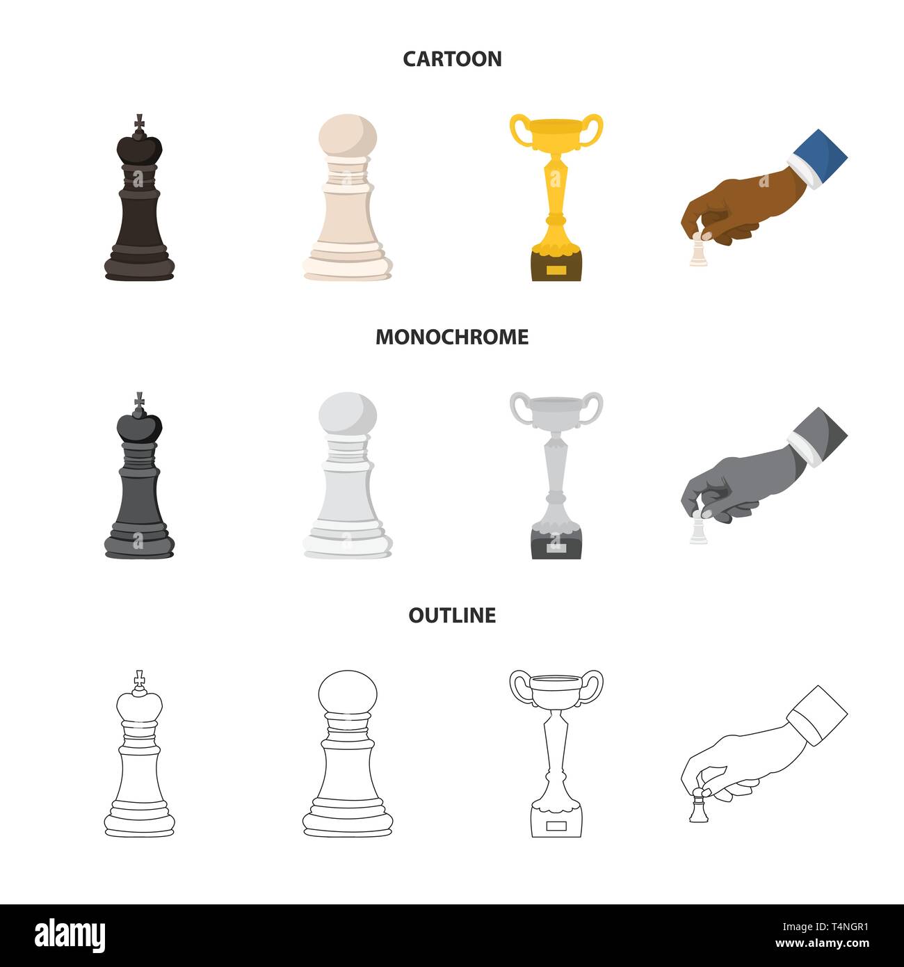 Vector design of checkmate and thin logo. Collection of checkmate and ...