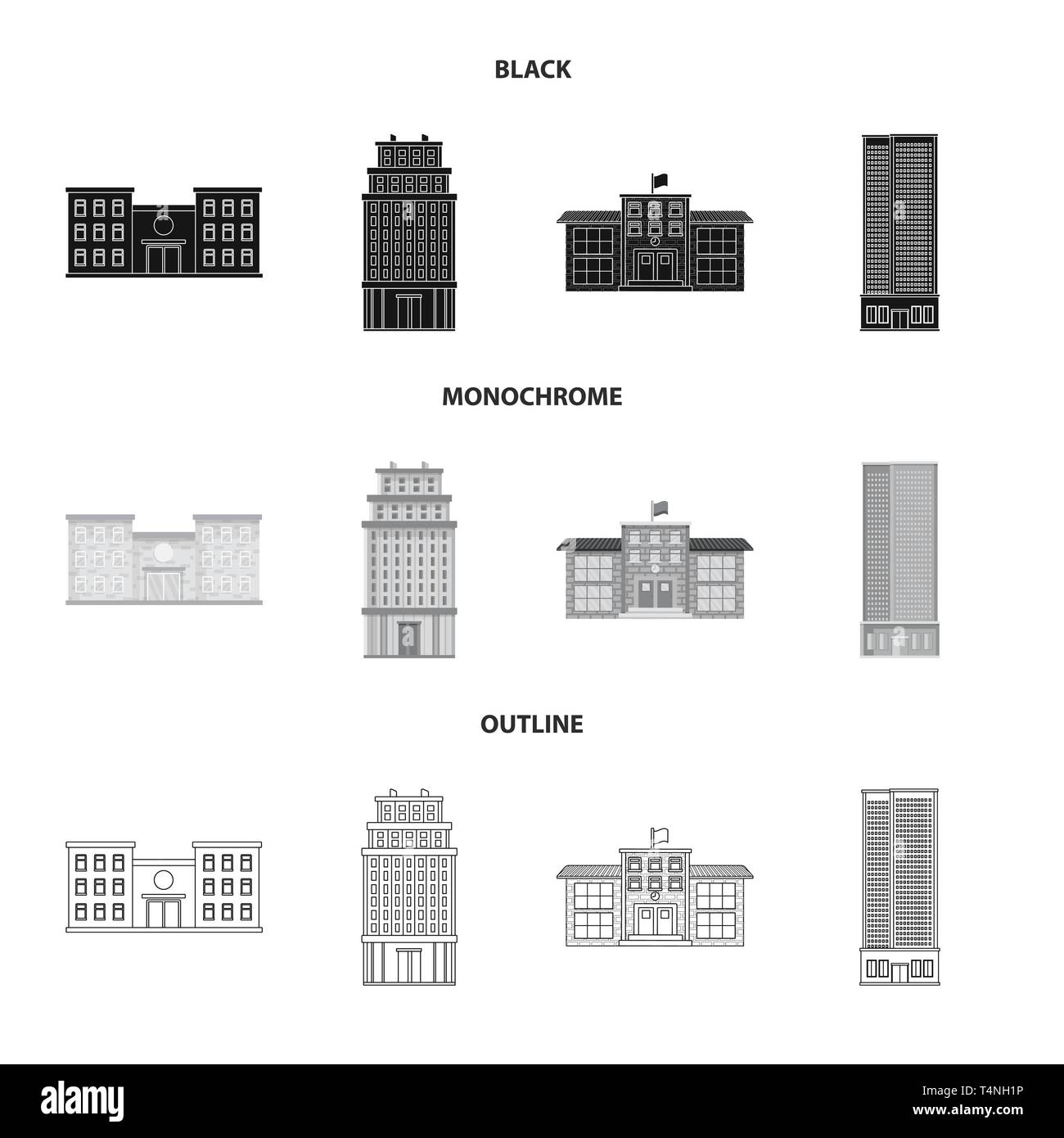 Vector design of municipal and center logo. Collection of municipal and ...