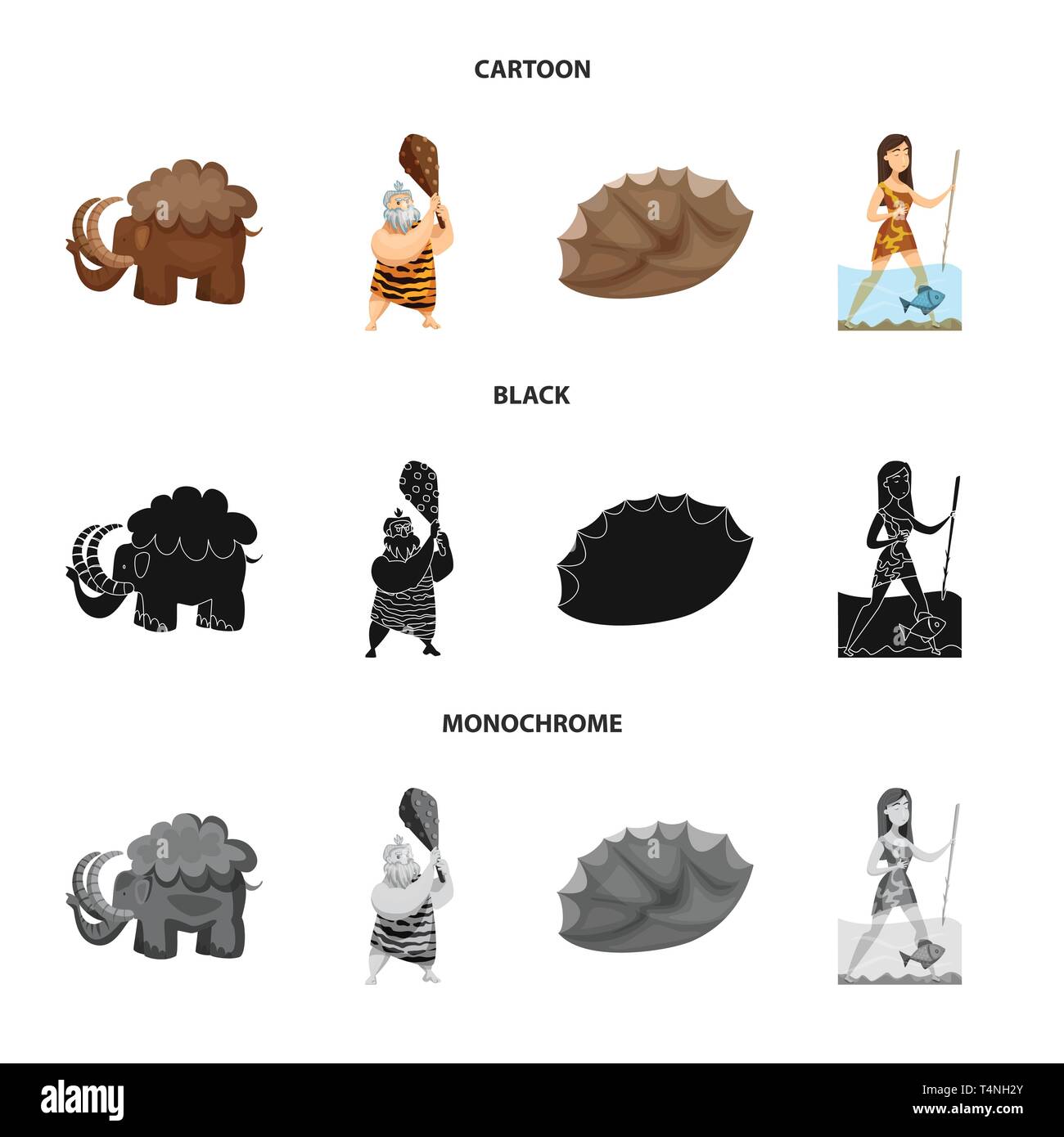 Vector design of evolution and prehistory sign. Set of evolution and ...