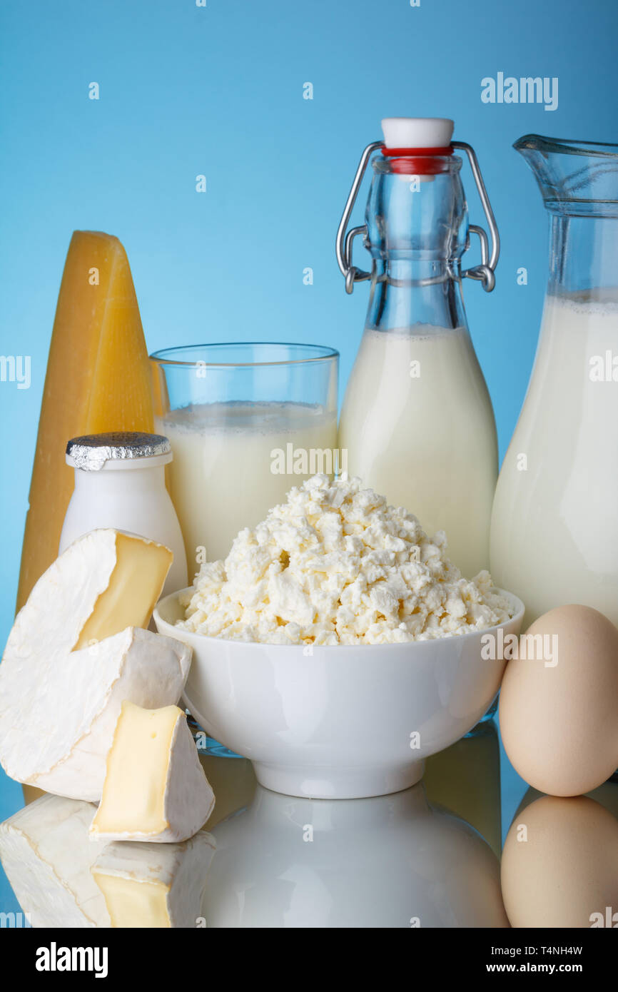 Dairy products close-up Stock Photo - Alamy
