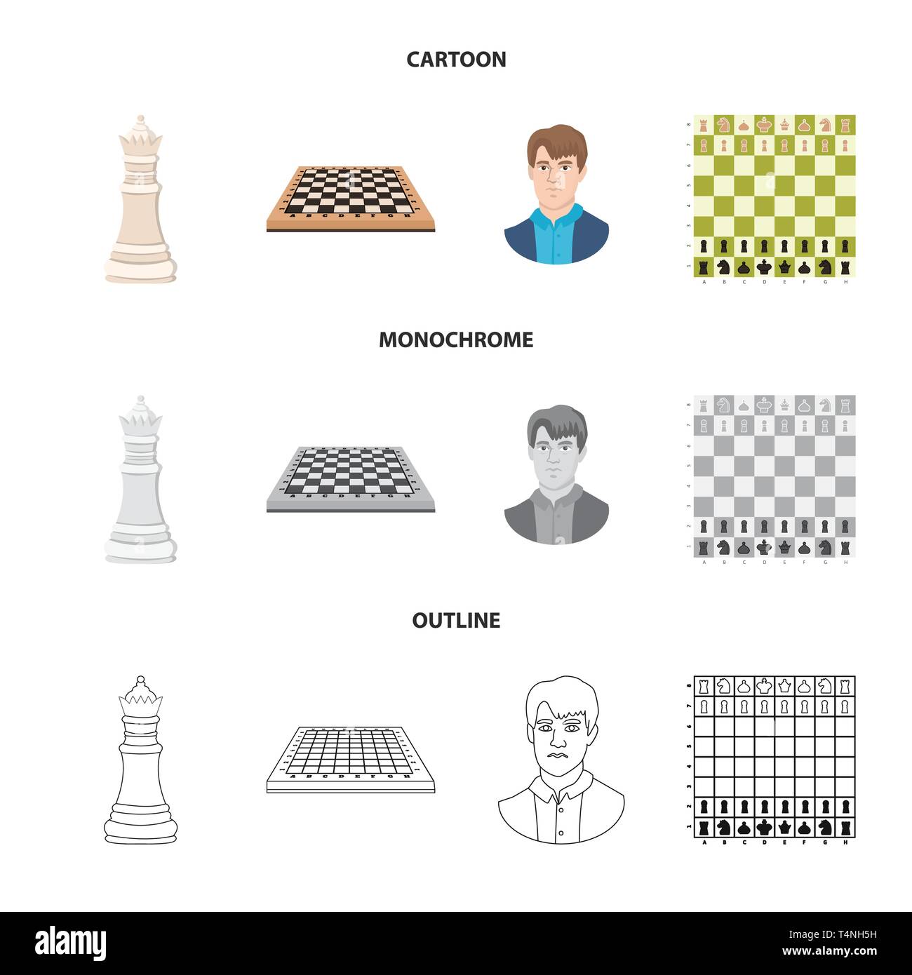 Vector illustration of checkmate and thin sign. Collection of checkmate ...