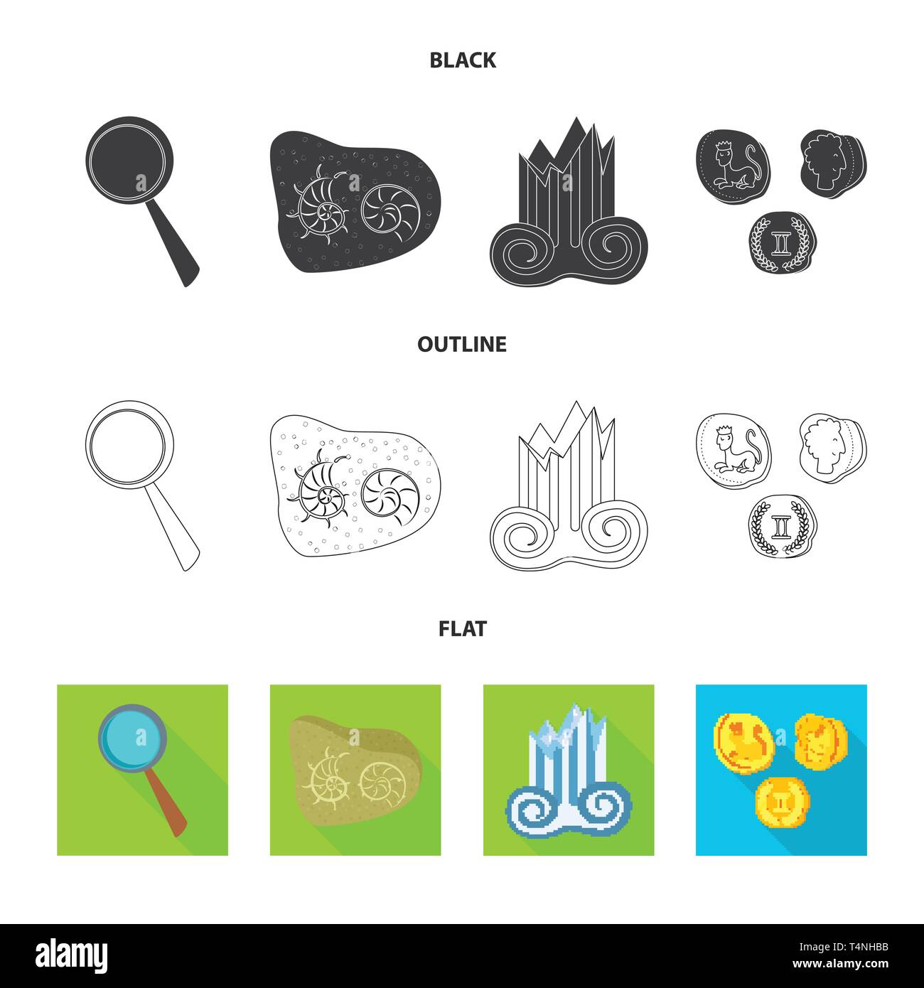 Vector design of story and items symbol. Collection of story and ...