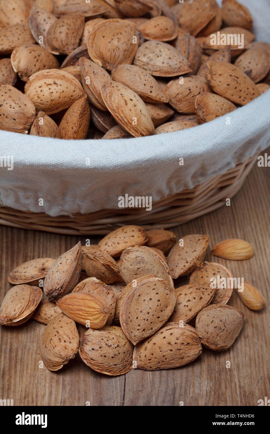 Raw almonds in shell hi-res stock photography and images - Alamy