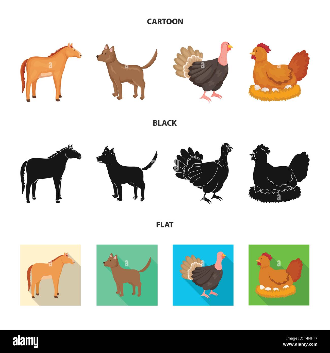 Isolated object of breeding and kitchen symbol. Collection of breeding ...