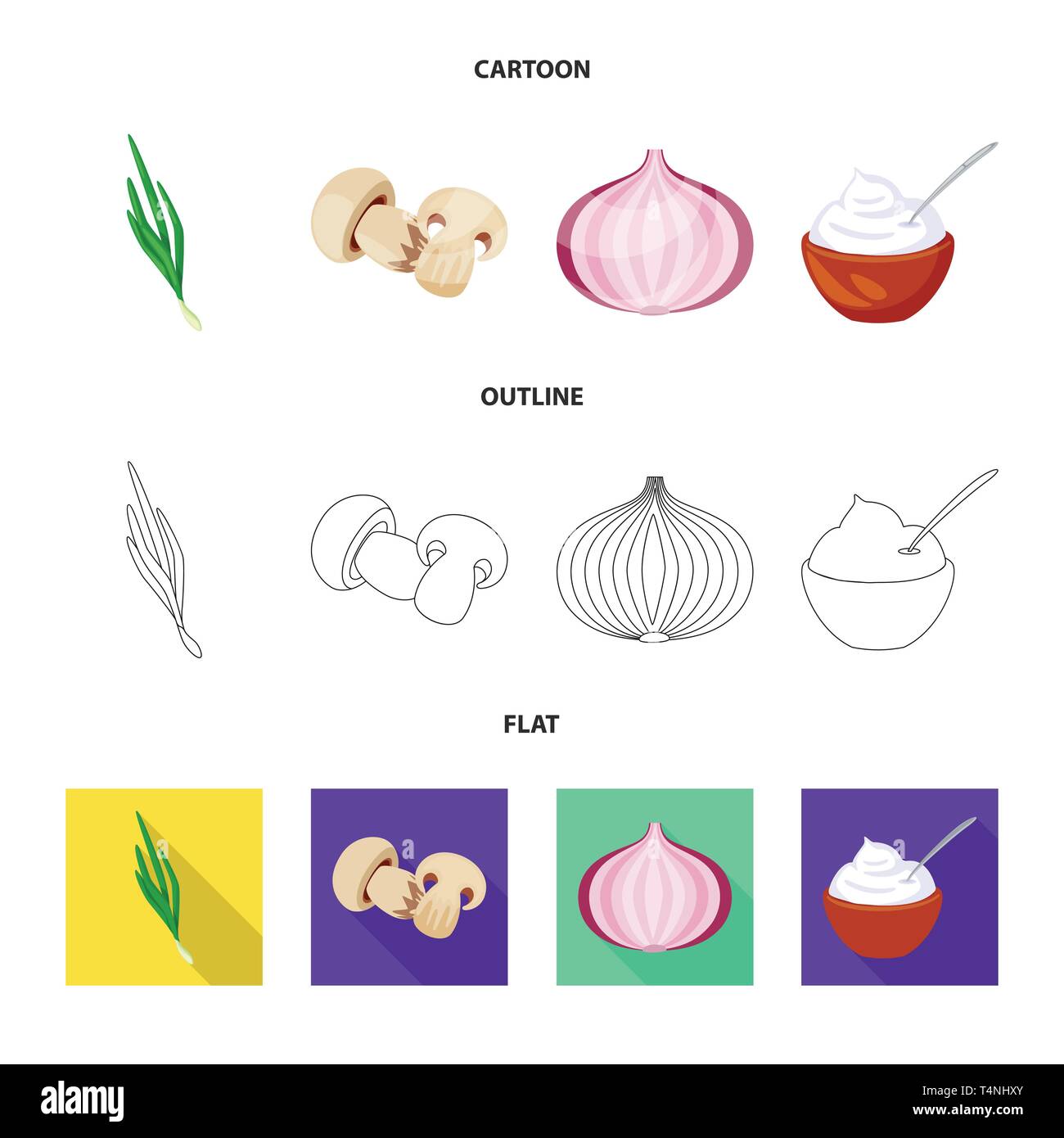Vector design of taste and product icon. Collection of taste and ...
