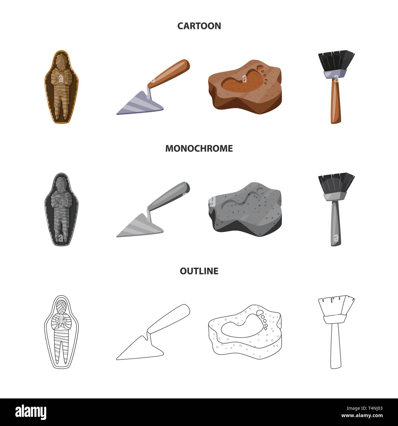 Isolated object of story and items symbol. Set of story and attributes ...