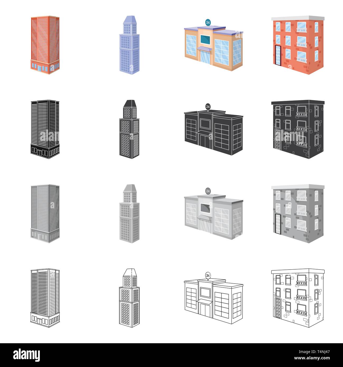 Vector design of construction and building symbol. Set of construction ...