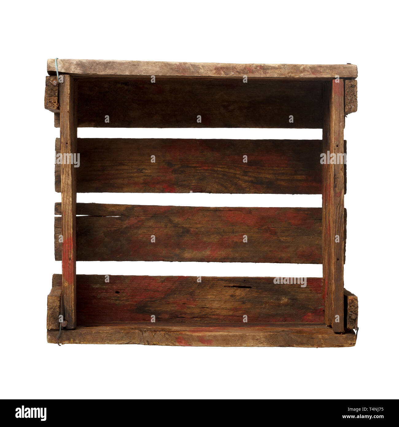 Old empty crate isolated on white, top view, all in focus Stock Photo ...