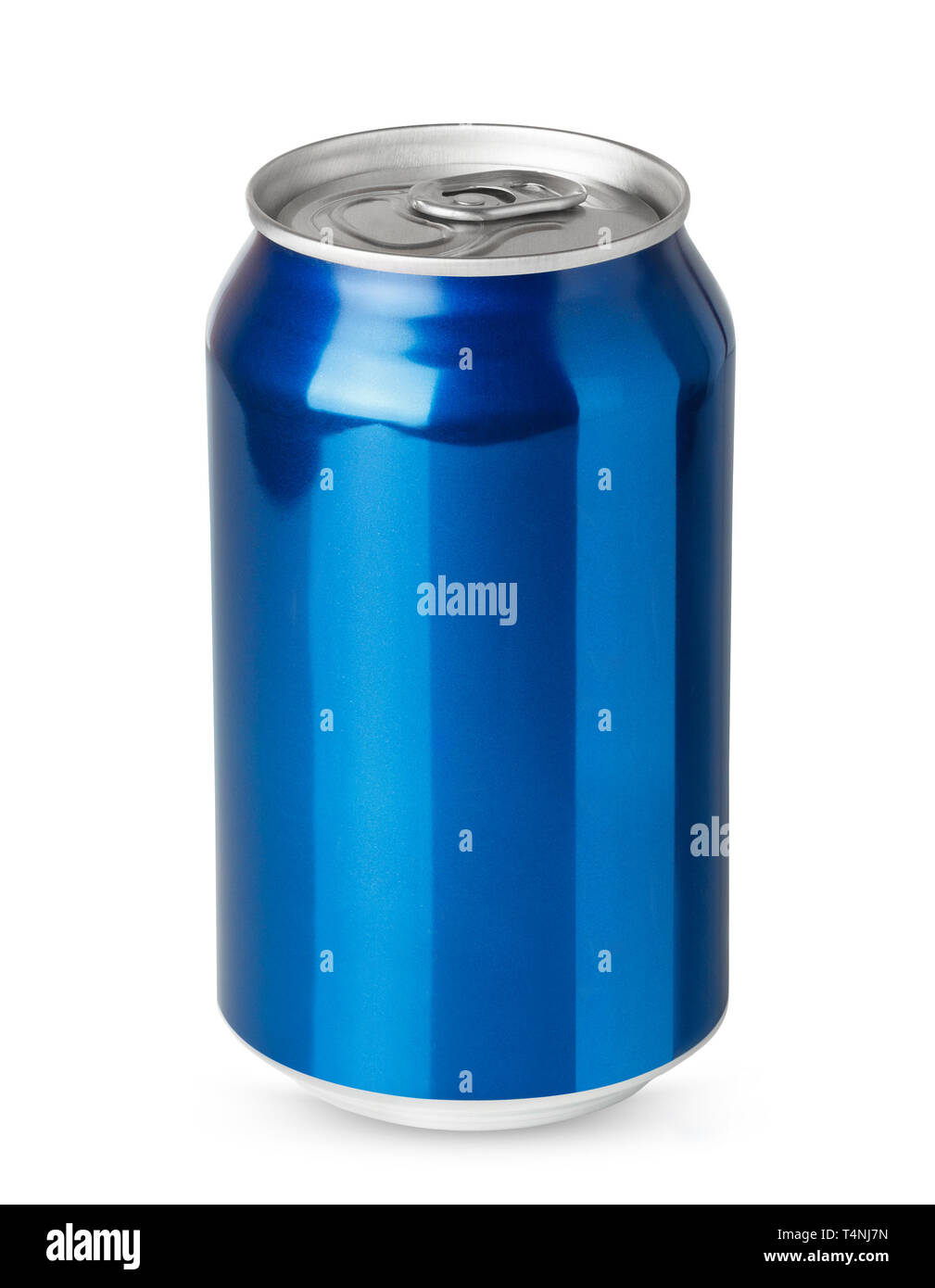 Blue aluminum can isolated on white background Stock Photo - Alamy