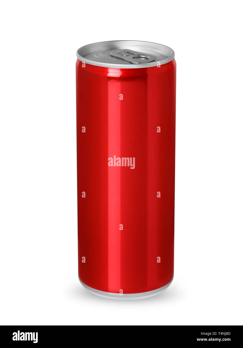 Red aluminum can isolated on white background Stock Photo - Alamy