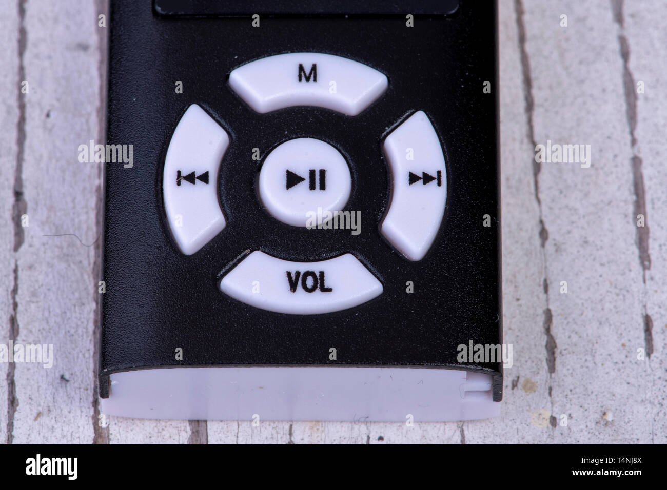 Controls for a micro music player mp3 Stock Photo - Alamy