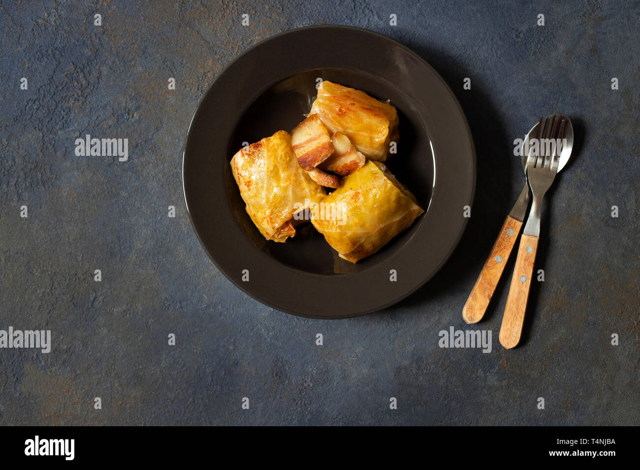 Sarma - traditional dish of Balkan cuisine. Cabbage rolls with meat and ...