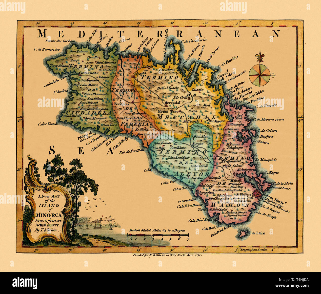 Menorca map hi-res stock photography and images - Alamy