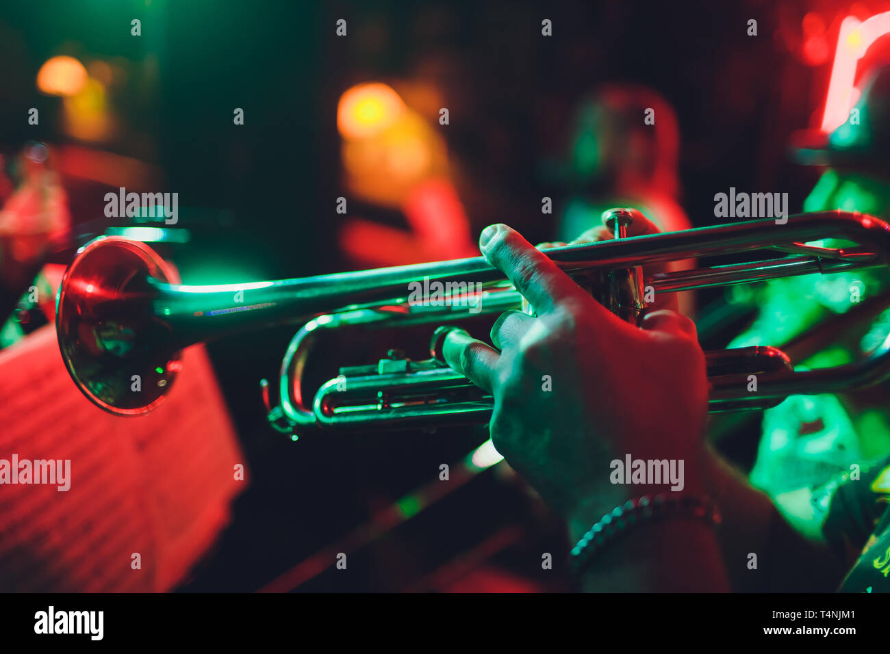 close up of saxophone Player hands playing alto sax musical instrument ...