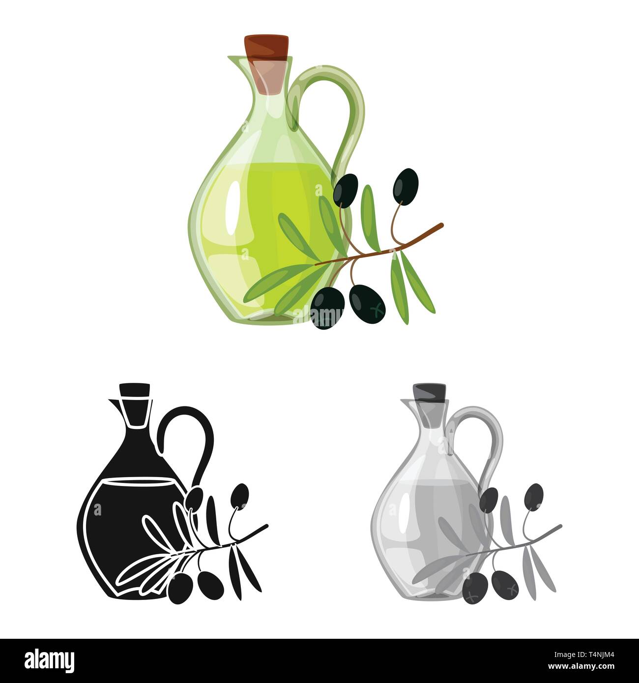 Isolated object of olive and fruit symbol. Set of olive and food vector ...