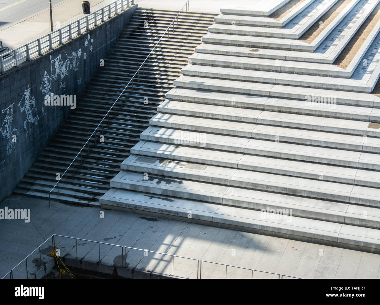 Concrete stairs in city Stock Photo - Alamy