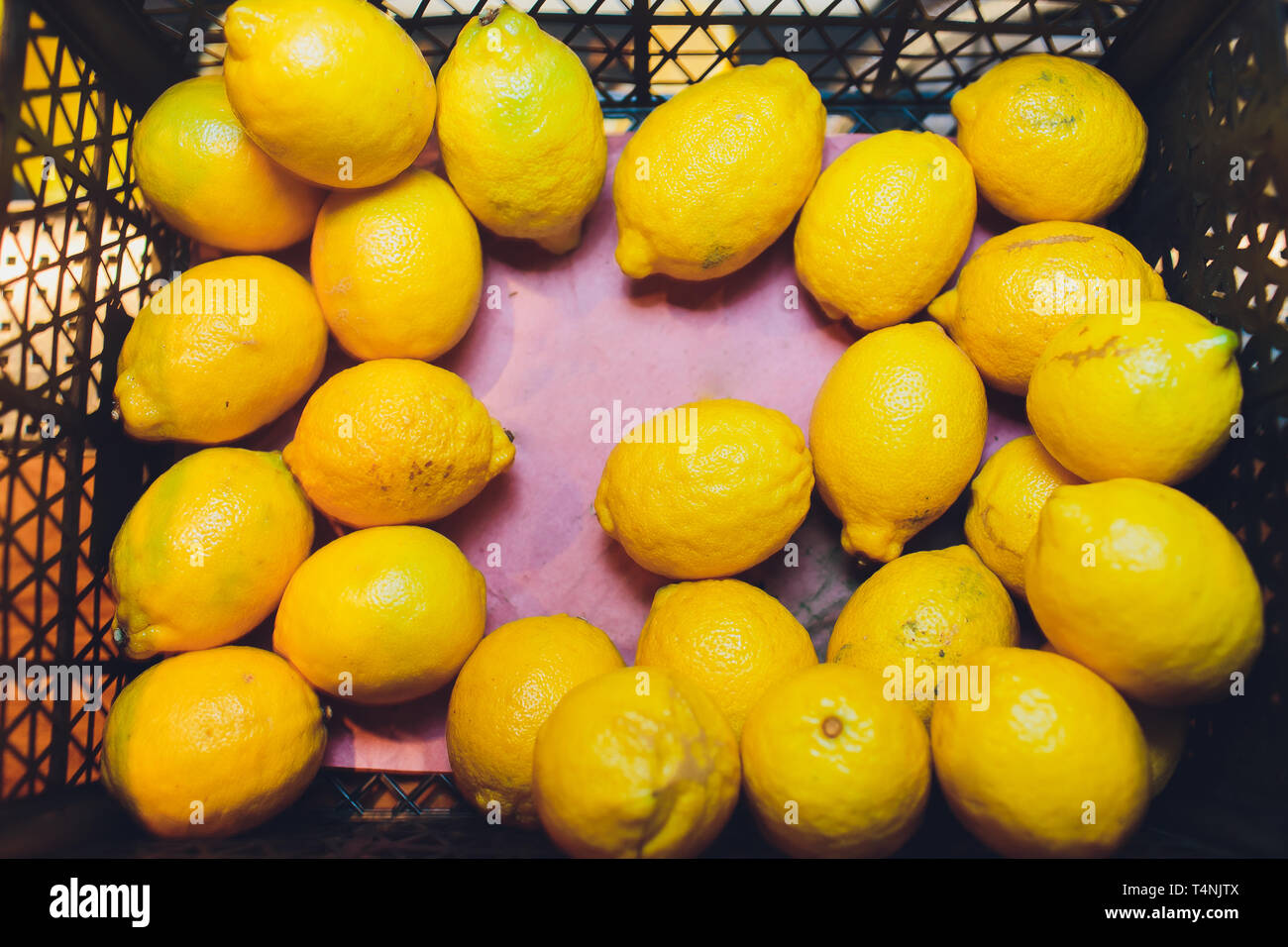 Vegetable market boxes oranges lemons hi-res stock photography and ...