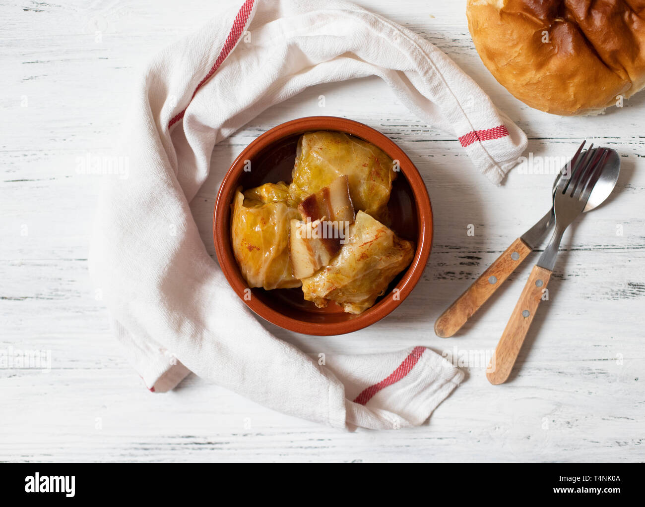 Sarma - traditional dish of Balkan cuisine. Cabbage rolls with meat and ...