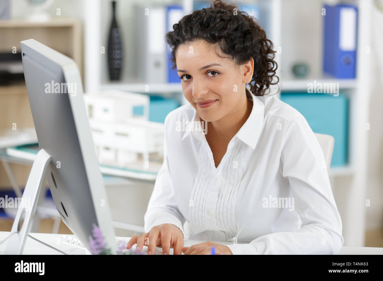 Young shy office hi-res stock photography and images - Alamy