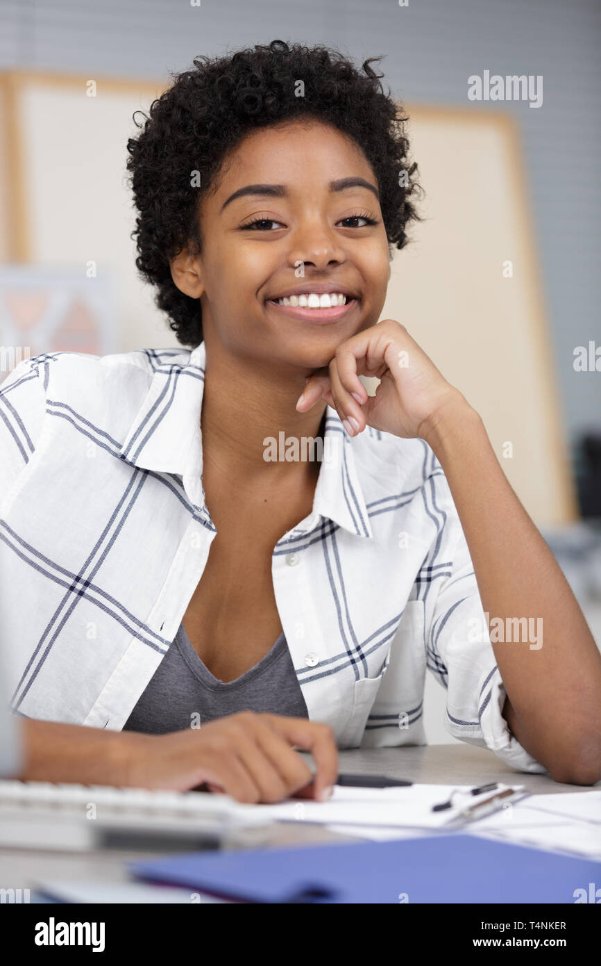 young lady student looking at camera Stock Photo - Alamy