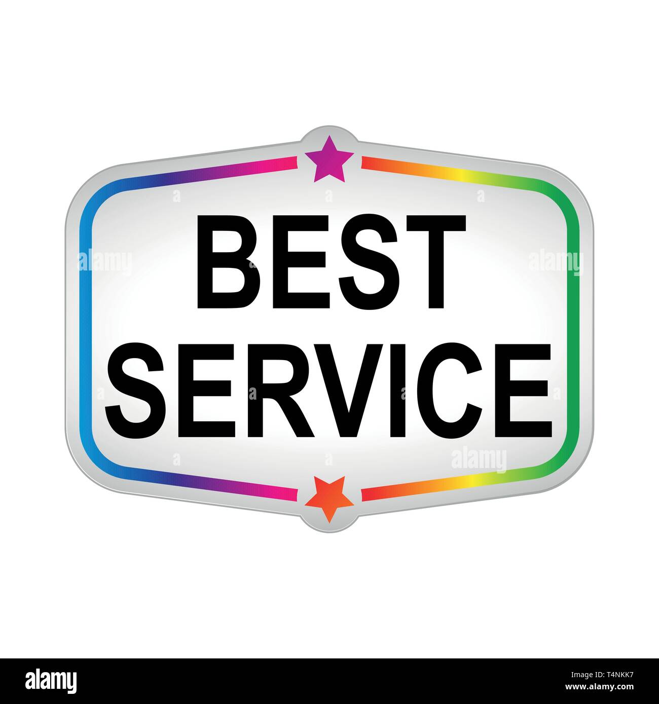 Best Service Vector illustration of white paper oval bubble Stock ...