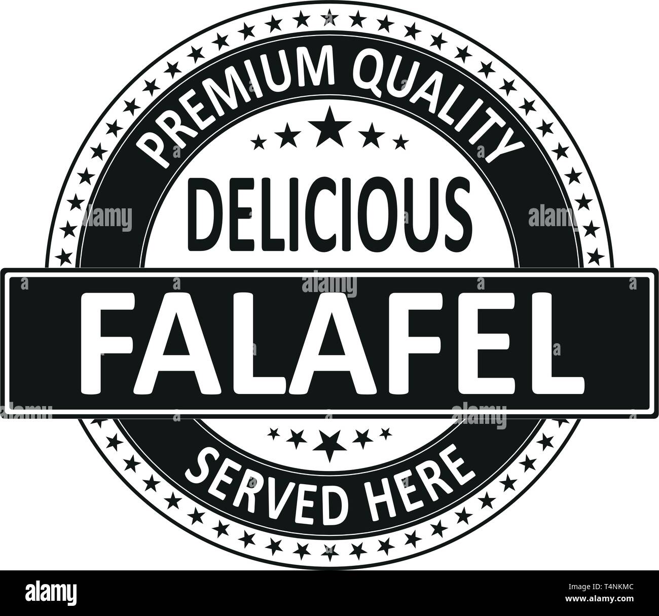 delicious falafel vector stamp illustration isolated on white ...