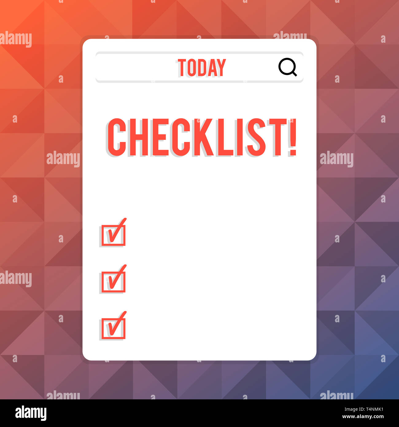 Text sign showing Checklist. Business photo text list items required ...