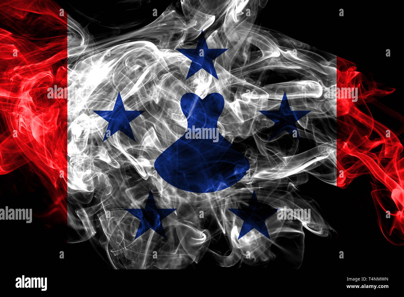 Austral Islands smoke flag, islands in French Polynesia Stock Photo - Alamy