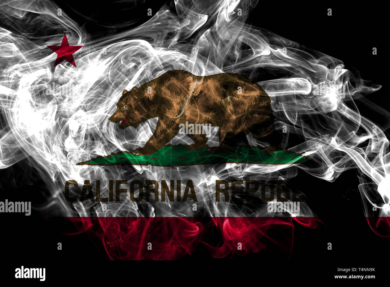 California state smoke flag, United States Of America Stock Photo - Alamy