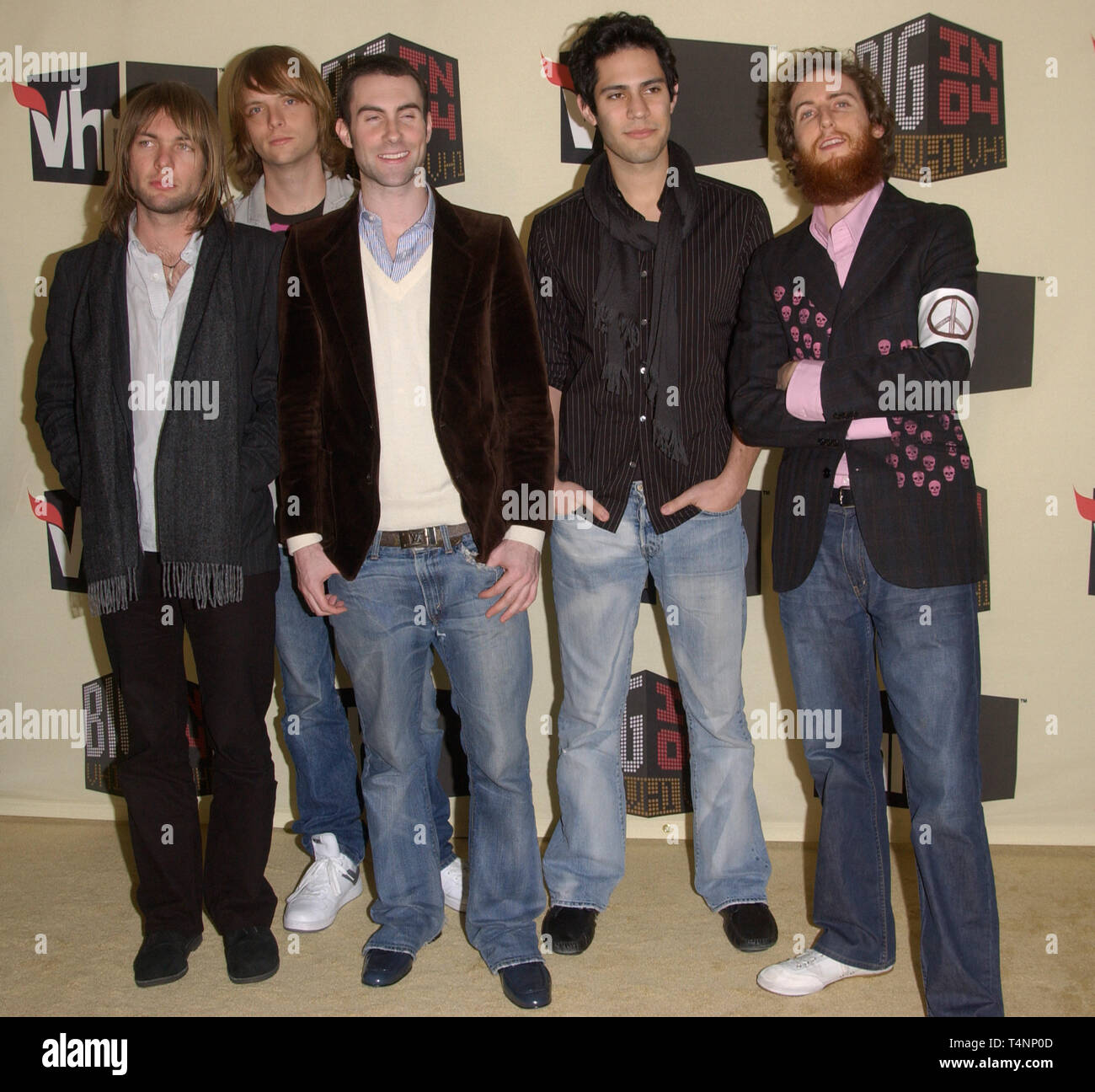 LOS ANGELES, CA. December 01, 2004: : Pop group MAROON 5 at the VH1 Big ...
