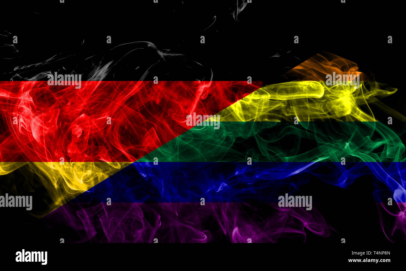 Germany Gay smoke flag, LGBT Germany flag Stock Photo - Alamy