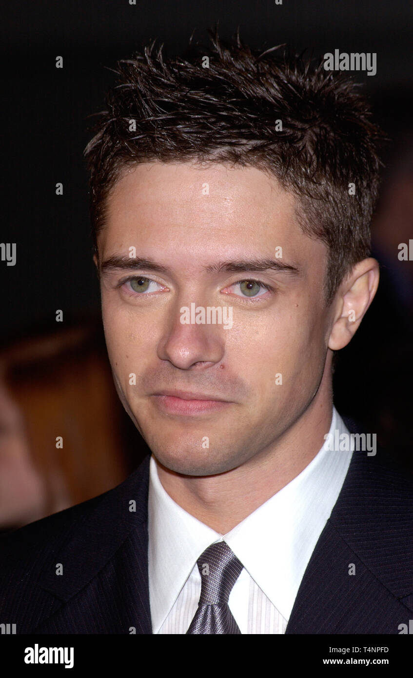 LOS ANGELES, CA. December 06, 2004: Actor TOPHER GRACE at the world ...