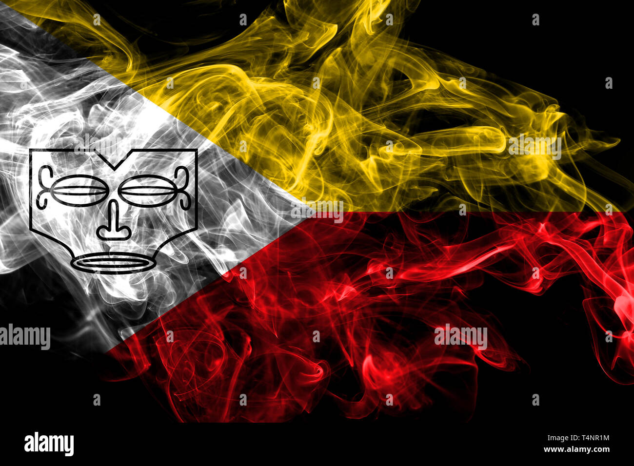 Marquesas Islands smoke flag, islands in French Polynesia Stock Photo ...