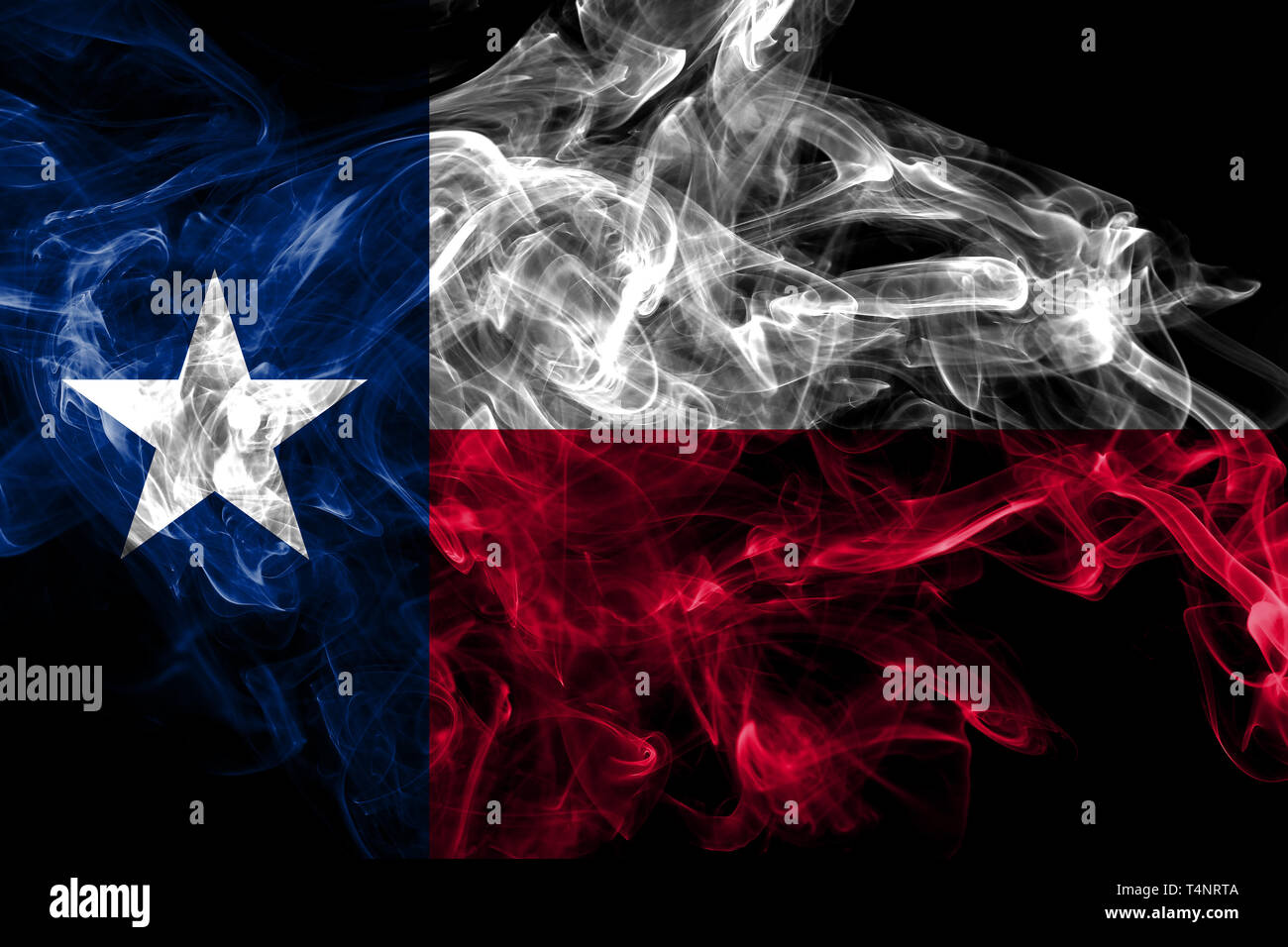 Texas state smoke flag, United States Of America Stock Photo - Alamy