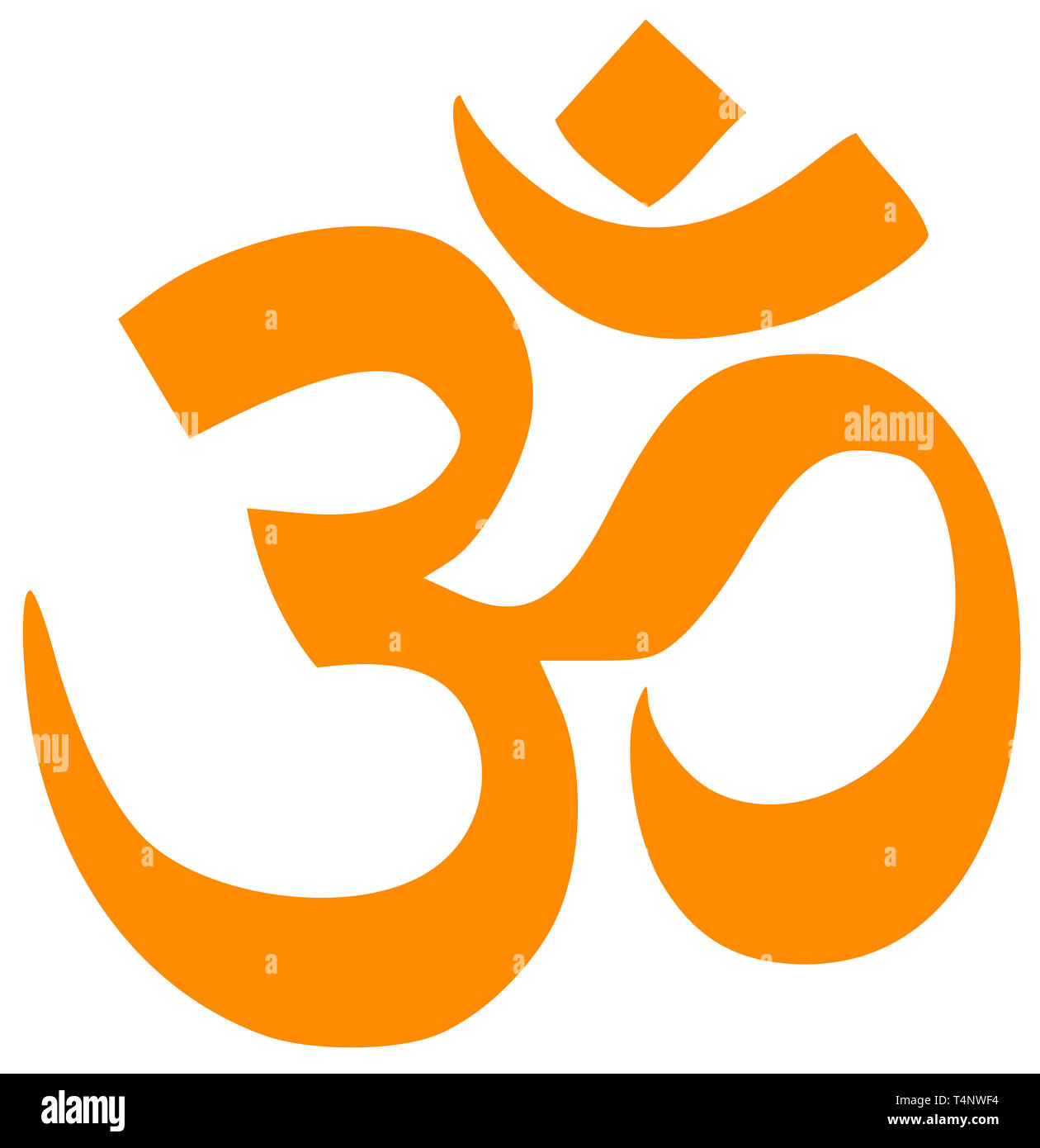 om hinduism orange color illustration buddha meditation sacred Stock ...