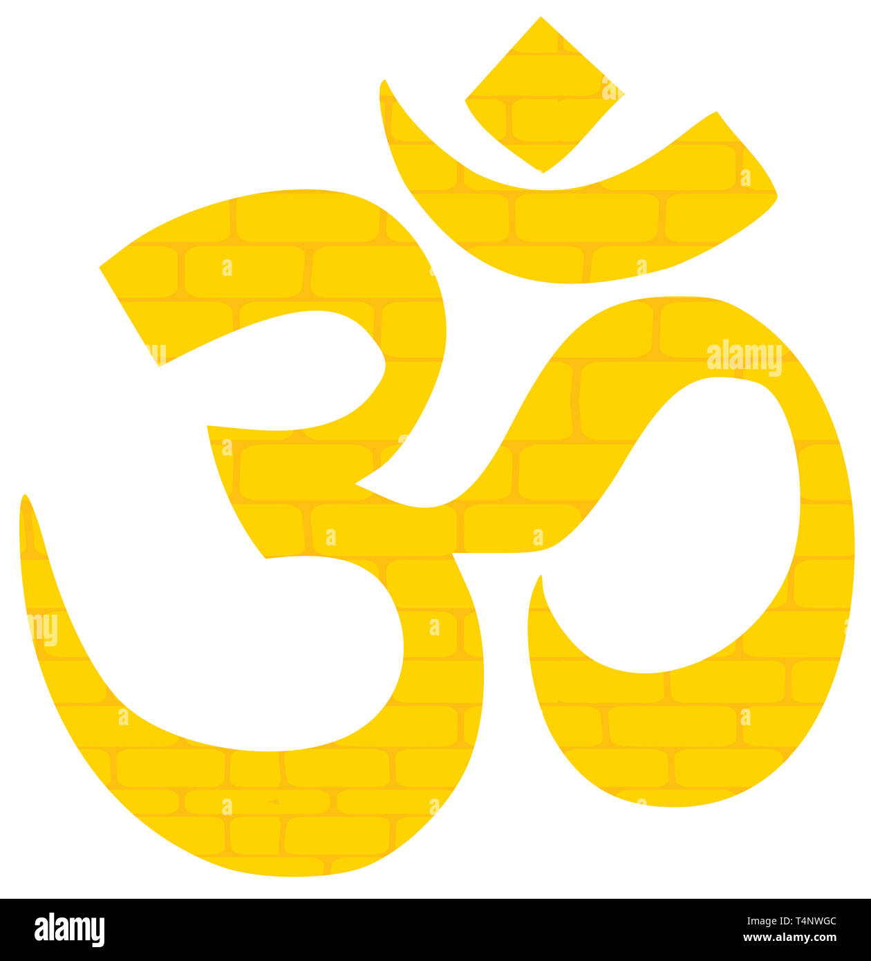 om hinduism yellow bricks illustration buddha meditation sacred Stock ...